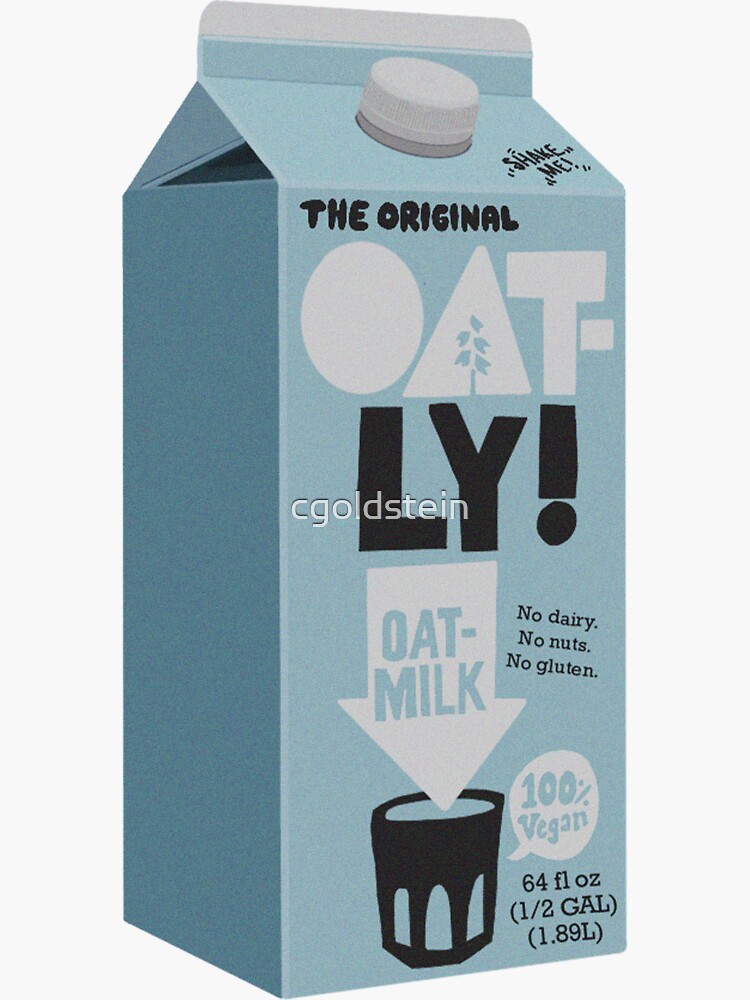 "Oatly! Oat Milk" Sticker by cgoldstein | Redbubble