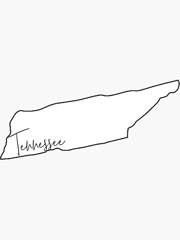 "Tennessee Cursive State Outline" Sticker for Sale by cydneyabel ...