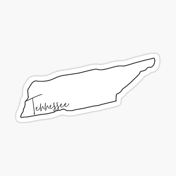 "Tennessee Cursive State Outline" Sticker for Sale by cydneyabel ...
