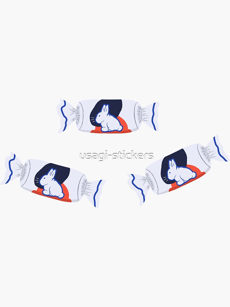 "White Rabbit Candy - 3 pack" Sticker for Sale by usagi-stickers ...