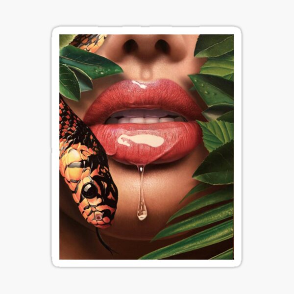 "DROOLING LIPS" Sticker for Sale by gadgetworld | Redbubble