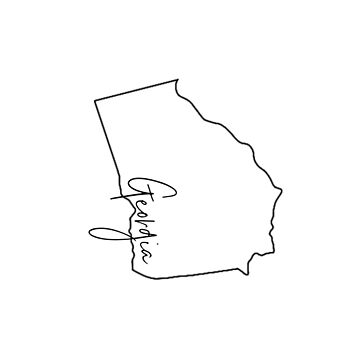 "Georgia Cursive State Outline" Sticker for Sale by cydneyabel | Redbubble