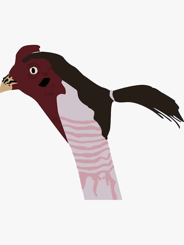 "Chicken with a ponytail" Sticker for Sale by hhdancing | Redbubble