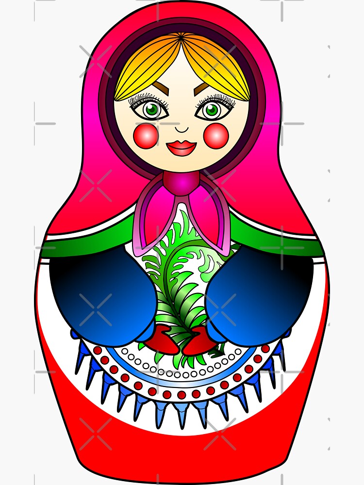 "Matryoshka" Sticker for Sale by Smaragdas | Redbubble