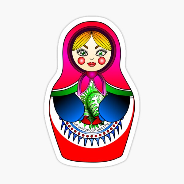 "Matryoshka" Sticker for Sale by Smaragdas | Redbubble