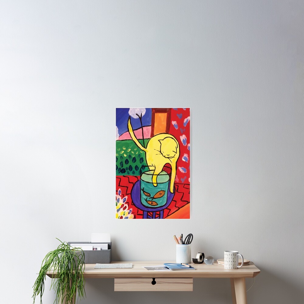 Póster «Henri Matisse | El gato con peces rojos» de badguyduh | Redbubble