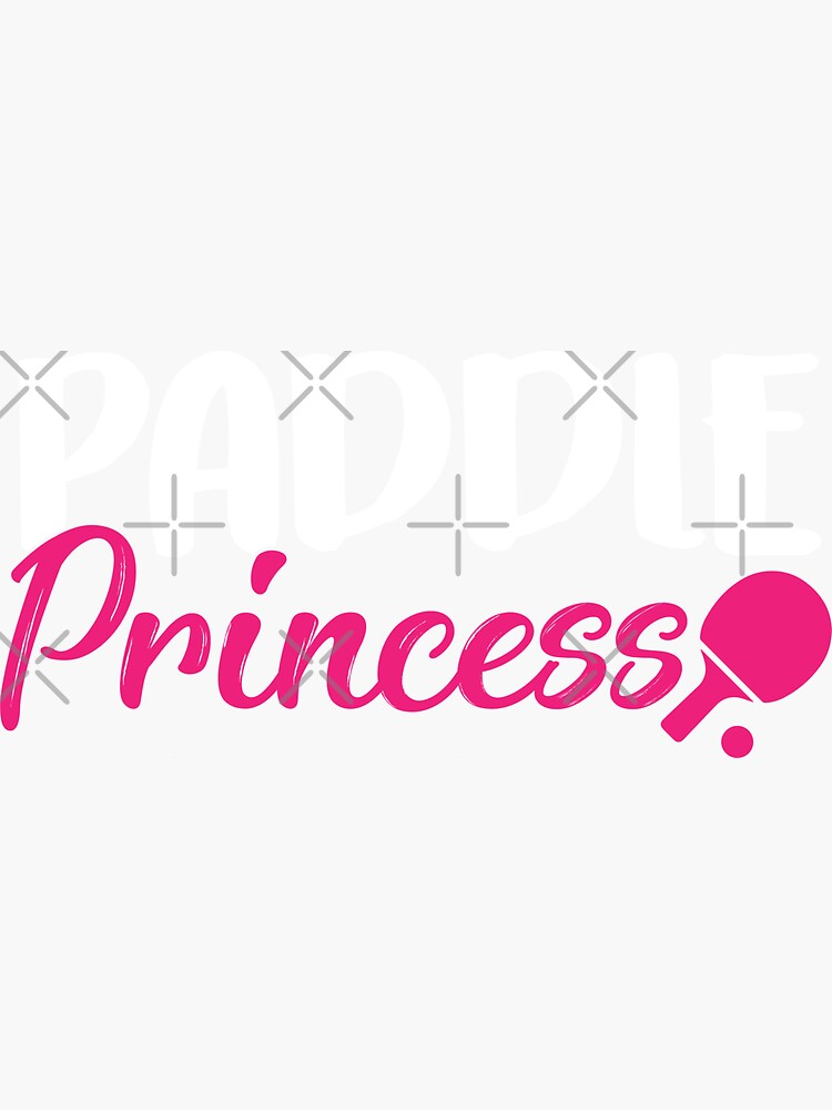 "Ping Pong Paddle Princess Women's Table Tennis Design" Sticker for ...