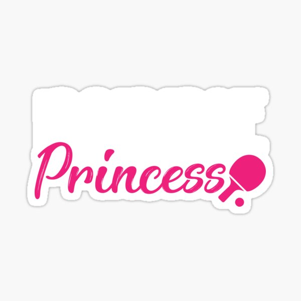 "Ping Pong Paddle Princess Women's Table Tennis Design" Sticker for ...