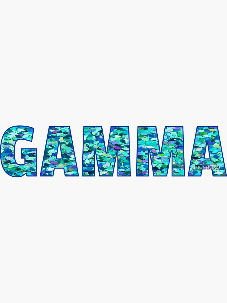 "Gamma Sticker" Sticker by lindsayxo | Redbubble
