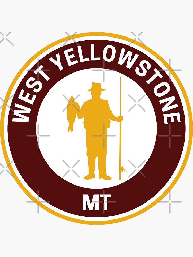 "Vintage West Yellowstone Montana" Sticker for Sale by fearcity | Redbubble