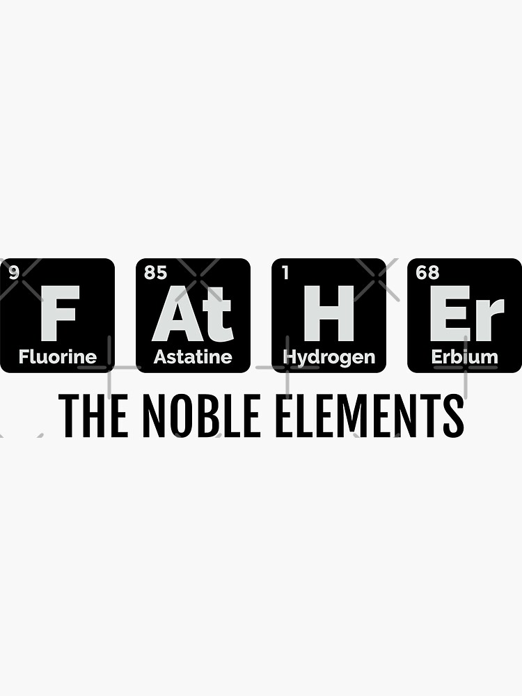 "Father Dad Gift Periodic Table Elements" Sticker by EstelleStar ...