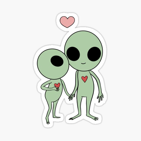 "Alien Kiss" Sticker for Sale by PlanetKimberly | Redbubble