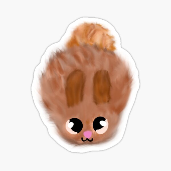 "Fluffy Bunny" Sticker by Wooloowoo | Redbubble