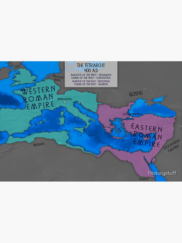 "Roman Empire Map 400 AD" Sticker for Sale by Historystuff | Redbubble