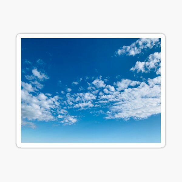 "Blue sky and white cloud " Sticker by sallysdesign | Redbubble