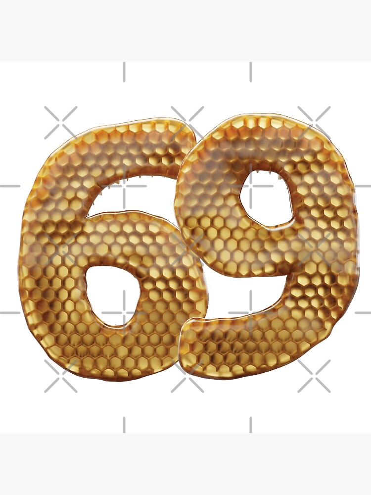 "69 Number 3d Honey Numbers Font" Poster by HelloFromAja | Redbubble