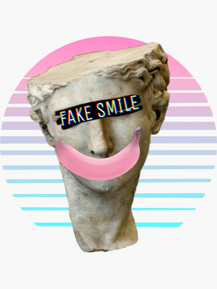 "Fake Smile" Sticker by argoseyes | Redbubble