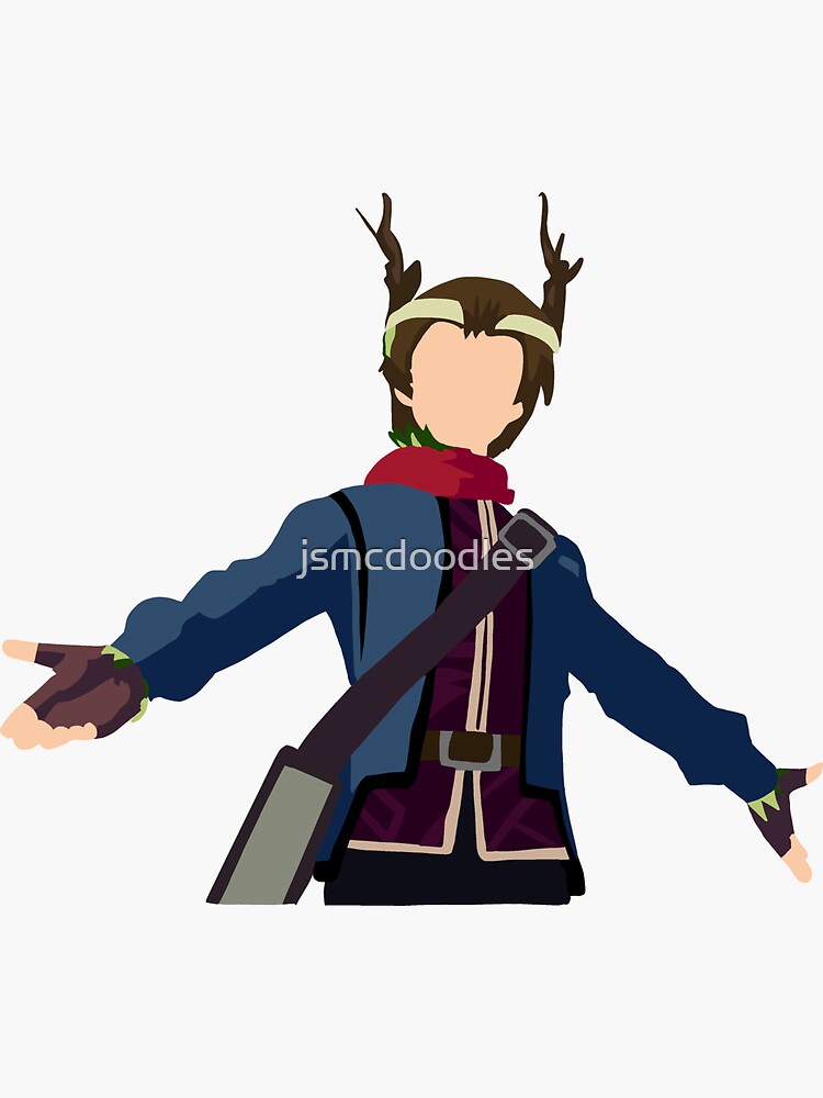 "Elf Callum" Sticker for Sale by jsmcdoodles | Redbubble