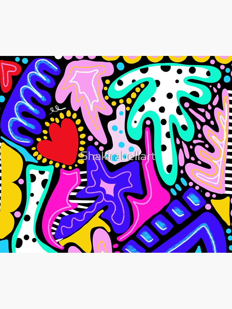 "Funky Patterns" Sticker for Sale by Shakirabellart | Redbubble