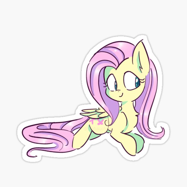 "Fluttershy" Sticker by shadowllamacorn | Redbubble