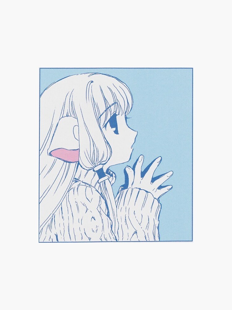 "Blue chii" Sticker for Sale by LavenderBunnyx | Redbubble