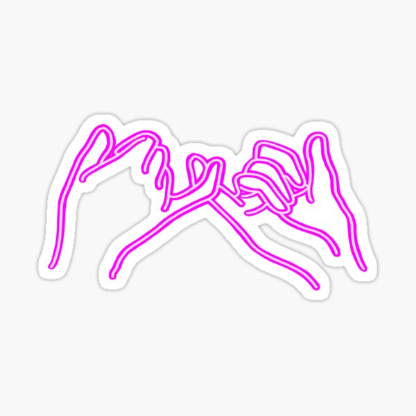 "Neon Pink "Pinky Promise" Design" Sticker for Sale by belaldesigns ...