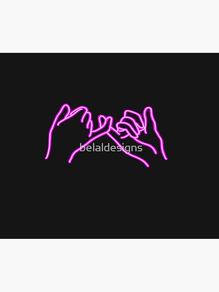 Neon Pink Pinky Promise Design Photographic Print For Sale By