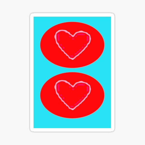 "Wonderful Little Little Cute Two Hearts" Sticker for Sale by ...
