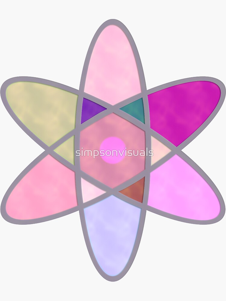 "Modern Cloud Atom Nucleus Pink and Purple Symbol" Sticker for Sale by ...