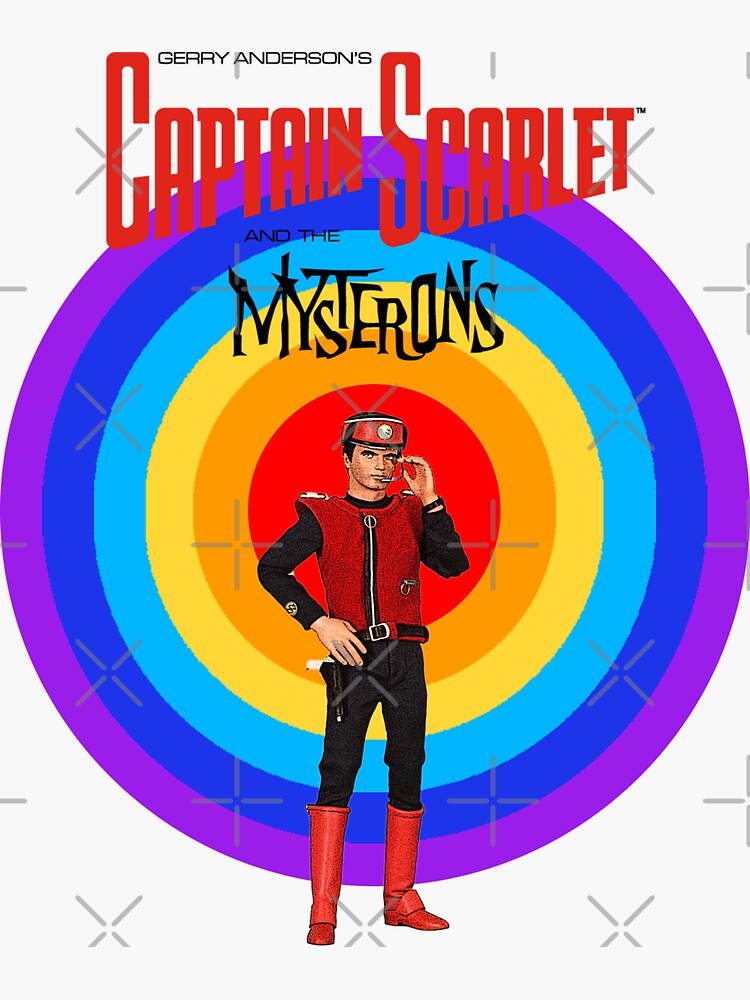 "Captain Scarlet and the Mysterons Officially Licensed Fan Art" Sticker ...