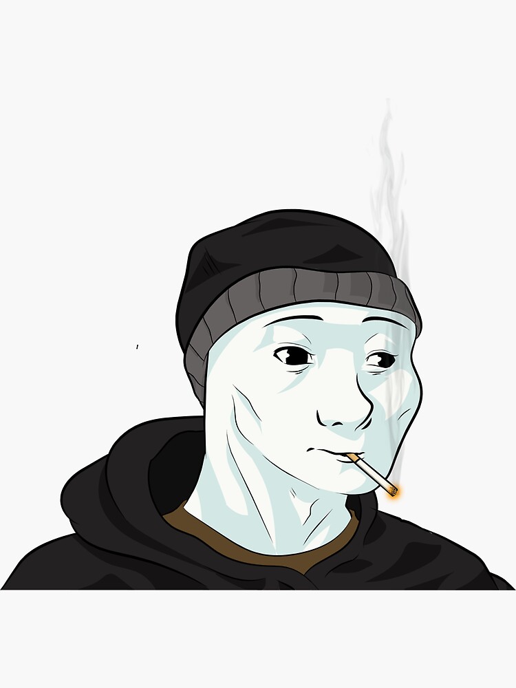 "Handsome Doomer" Sticker for Sale by MiaTrackman | Redbubble