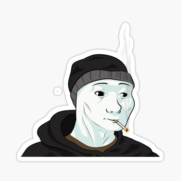 "Handsome Doomer" Sticker for Sale by MiaTrackman | Redbubble