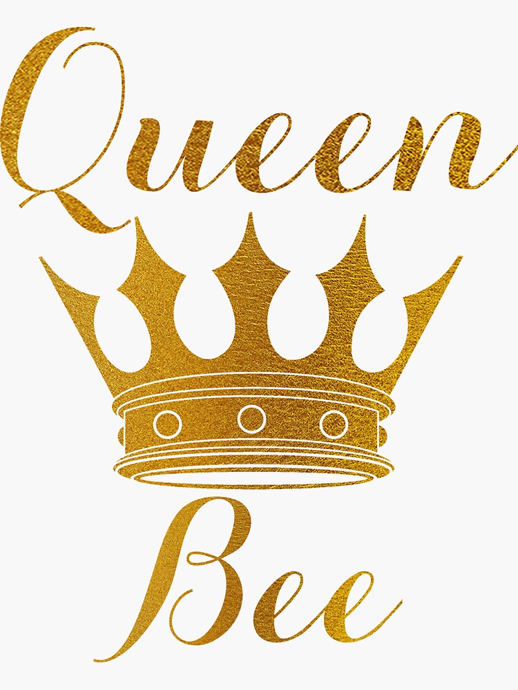"Sole Pale Pink Queen Bee and Crown" Sticker by podartist | Redbubble
