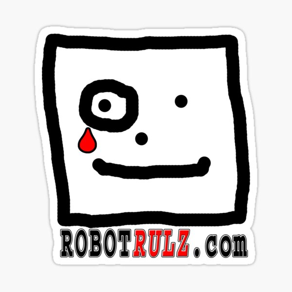 "Robot Rulz with text" Sticker for Sale by robotrulz | Redbubble