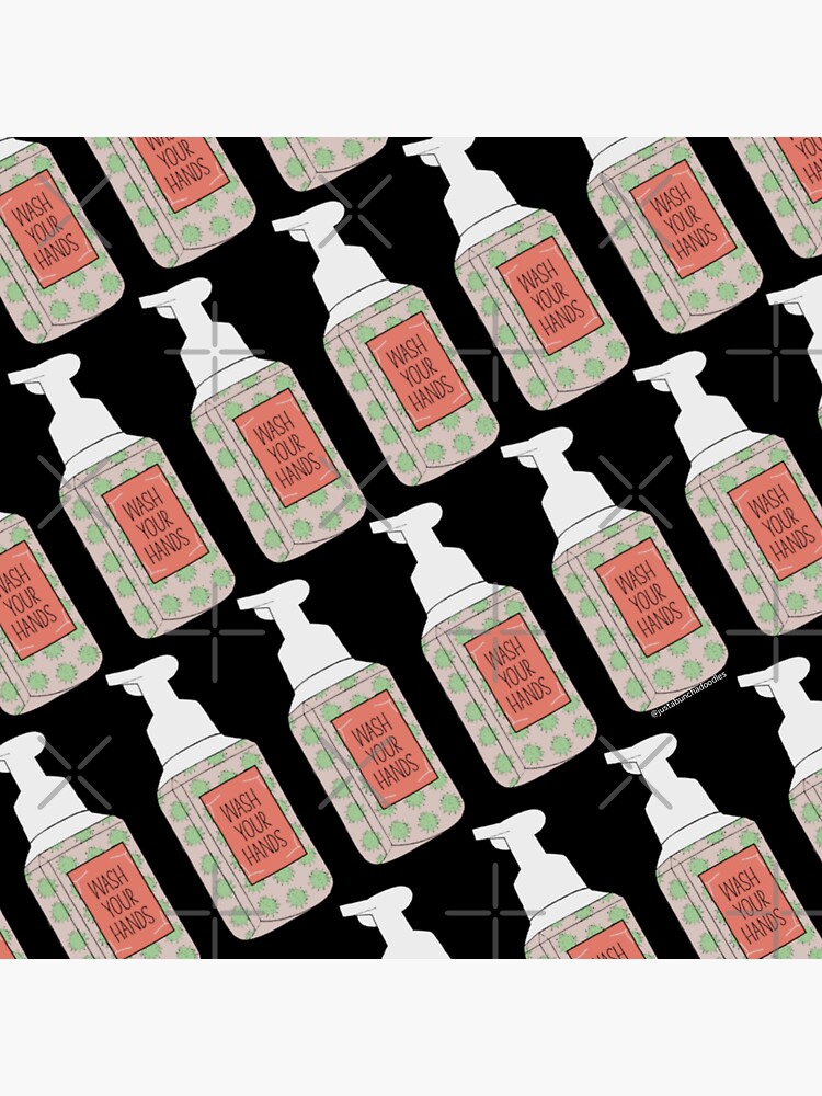 Wash Your Hands” Soap Bottle" Sticker for Sale by alainakozyart | Redbubble