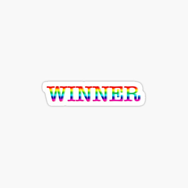 "winner" Sticker for Sale by sallysdesign | Redbubble