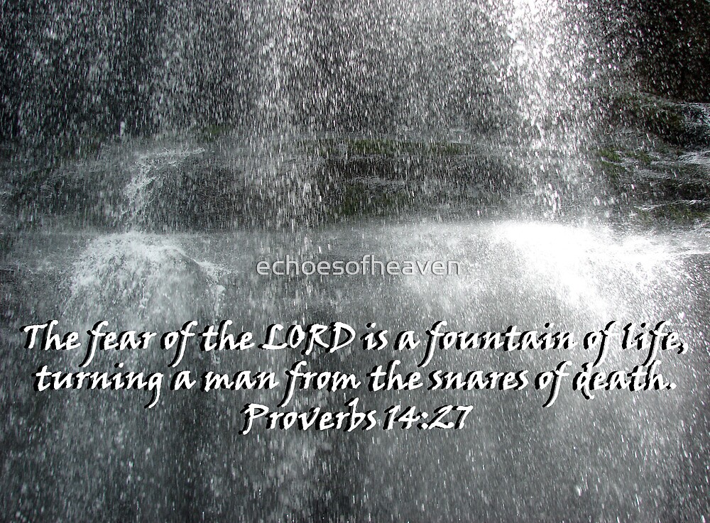 ""Proverbs 14:27" by Carter L. Shepard" by echoesofheaven | Redbubble