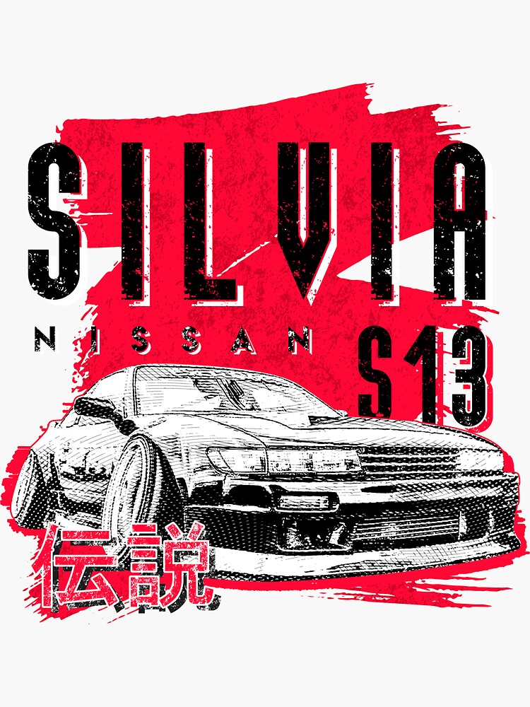 "Nissan Silvia s13 classic | drift Legends | JDM Japanese cars" Sticker ...