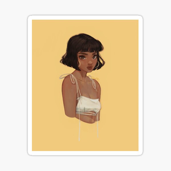 "girl character " Sticker by filipsartcorner | Redbubble