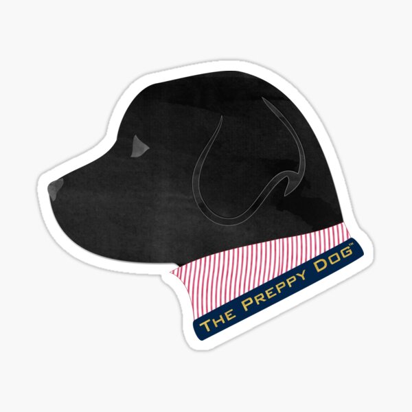 "Preppy Black Labrador Retriever Silhouette" Sticker for Sale by ...