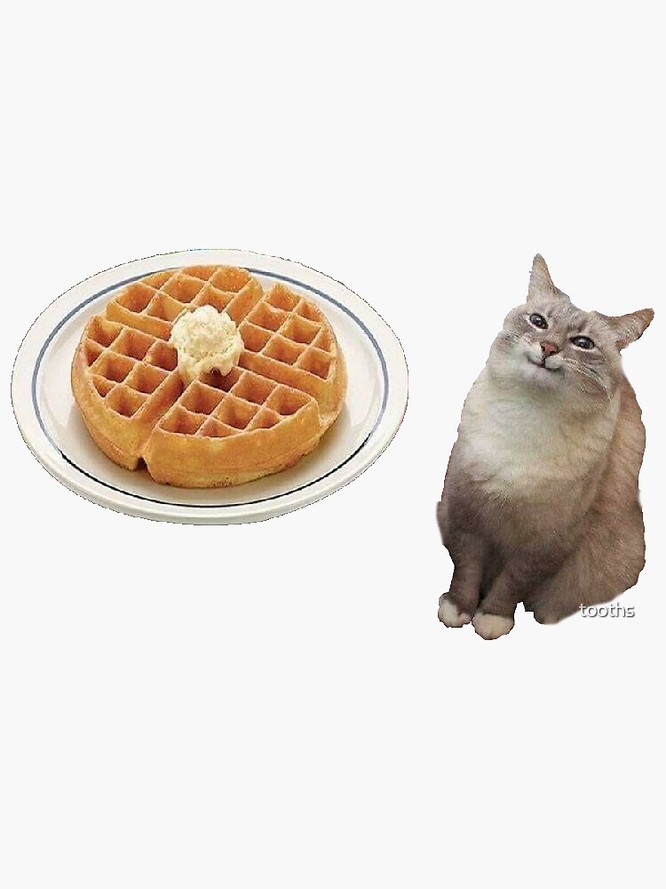 "Cat and his waffle; sticker set STARTER PACK LEVEL 9 WAFFLE LEVEL 2 ...