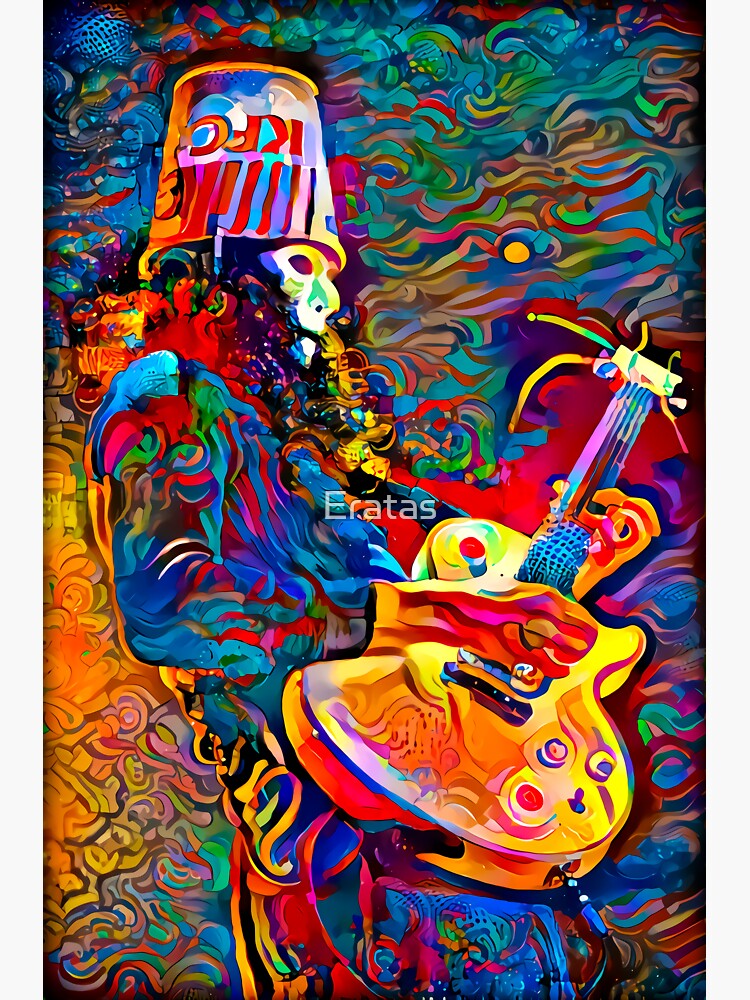 Pegatina «Buckethead Rainbowaves» de Eratas | Redbubble