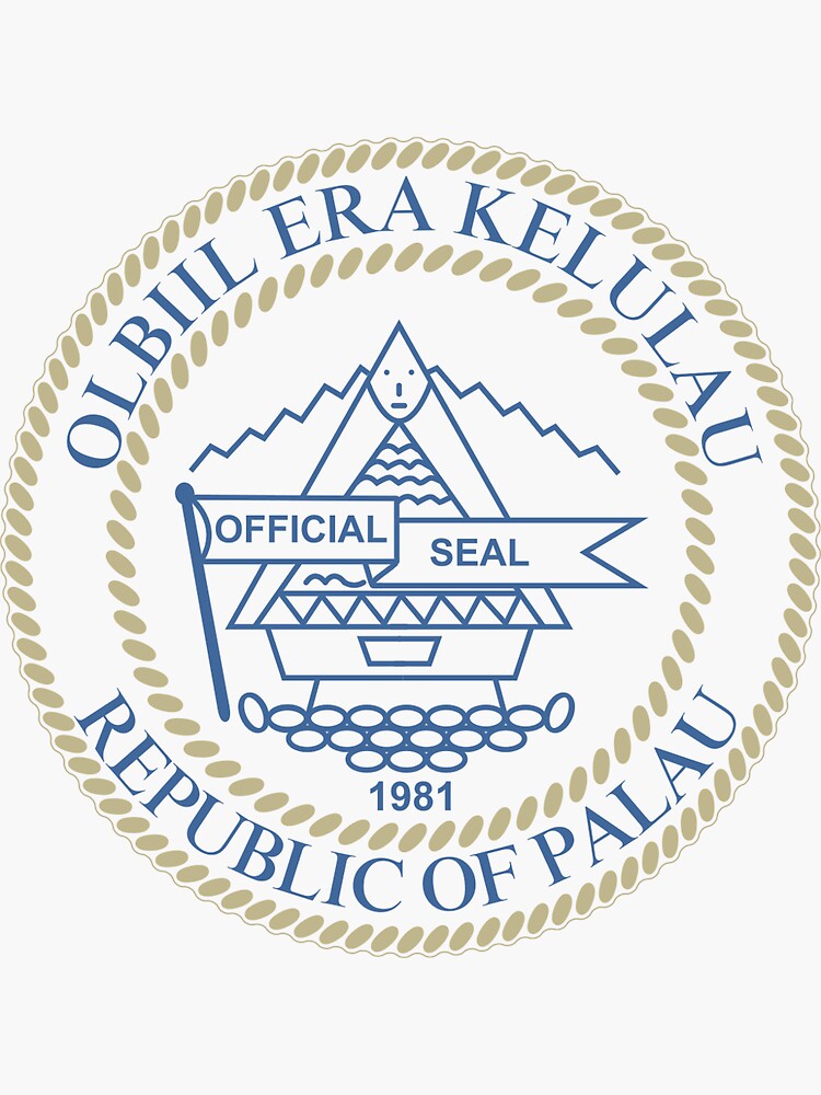 "Seal of Palau " Sticker for Sale by abbeyz71 | Redbubble