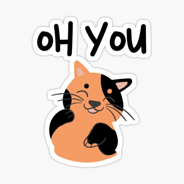"Oh You Funny Cat" Sticker by razvigod | Redbubble