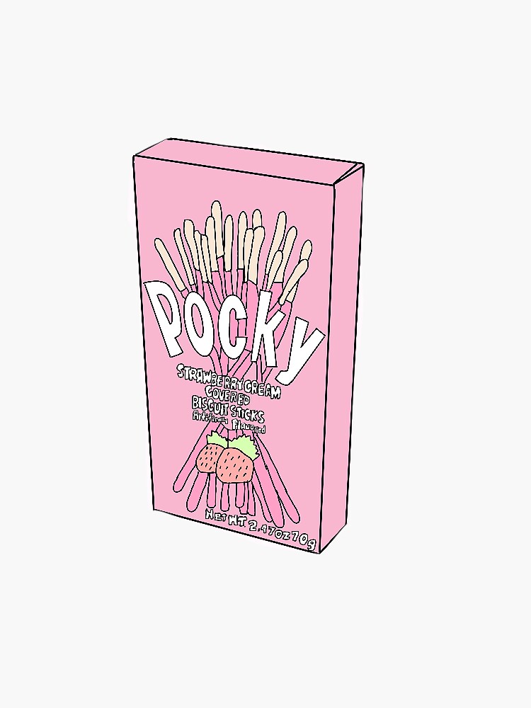 "strawberry pocky" Sticker by gymnast-ava | Redbubble