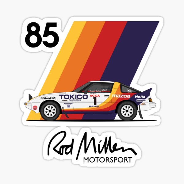 "Rod Millen Mazda RX7 4WD" Sticker by purpletwinturbo | Redbubble