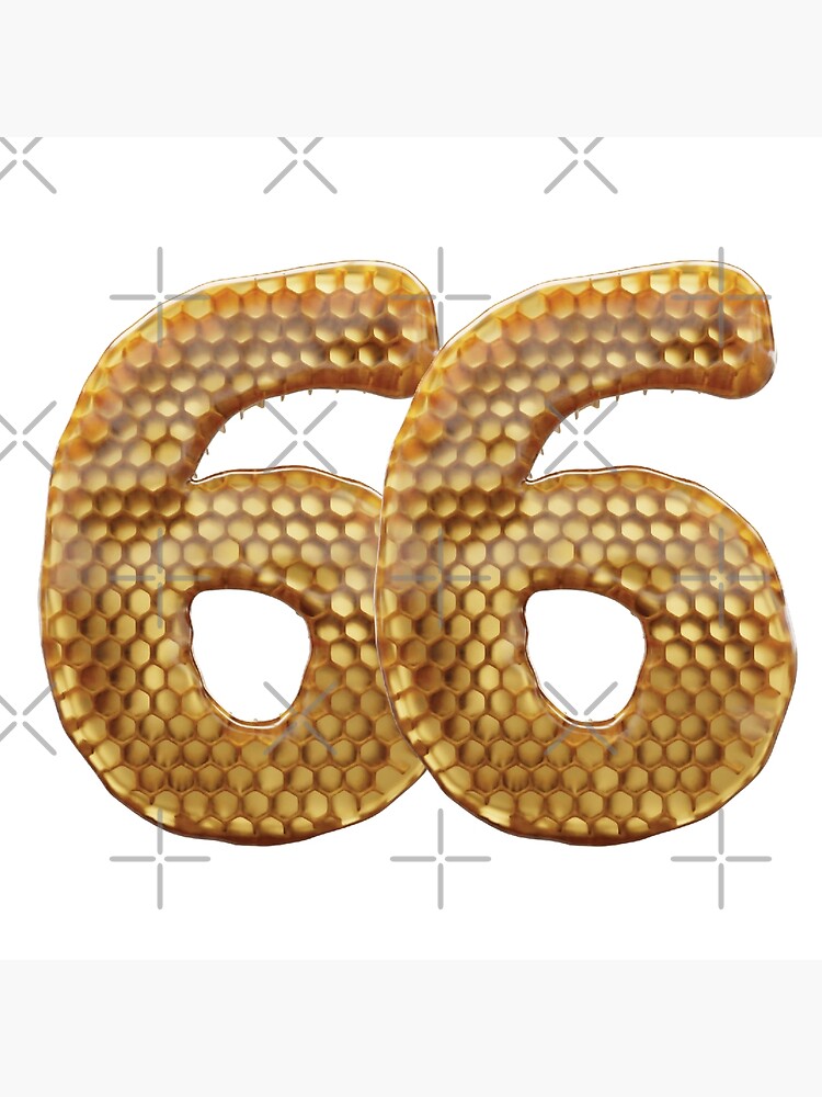 "66 Number 3d Honey Numbers Font" Poster for Sale by HelloFromAja ...
