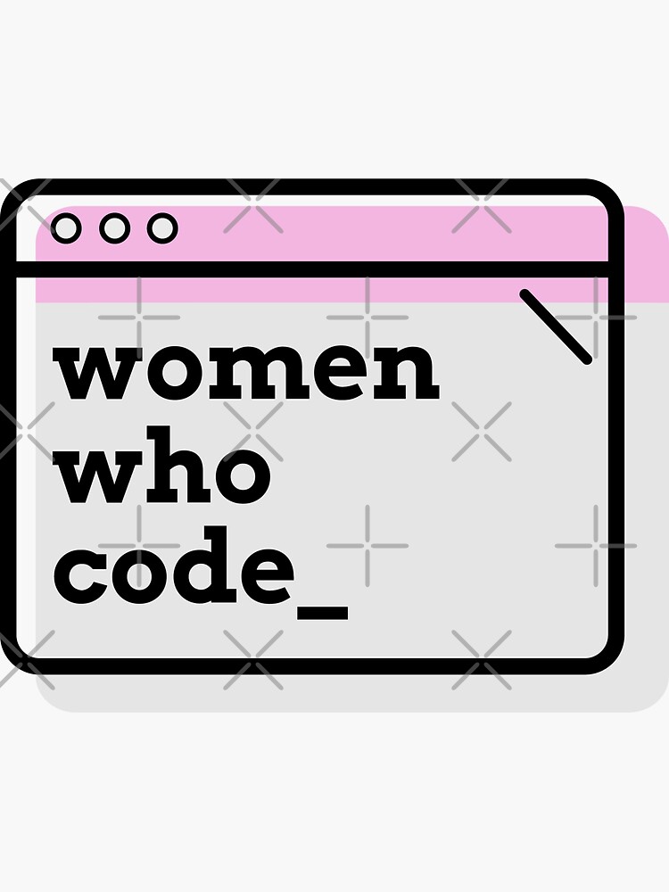 "Women Who Code Pink" Sticker by alissawang | Redbubble