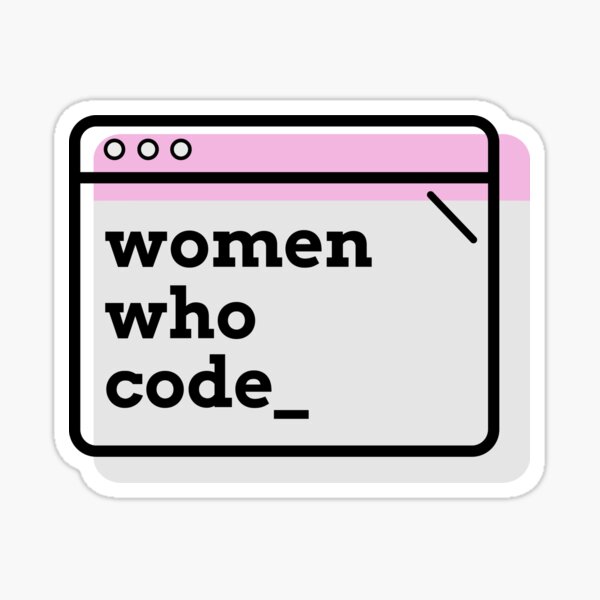 "Women Who Code Pink" Sticker by alissawang | Redbubble