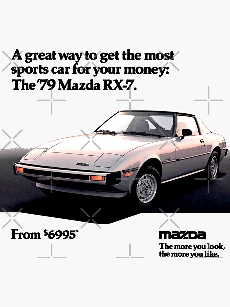 "MAZDA RX-7" Sticker for Sale by ThrowbackM2 | Redbubble